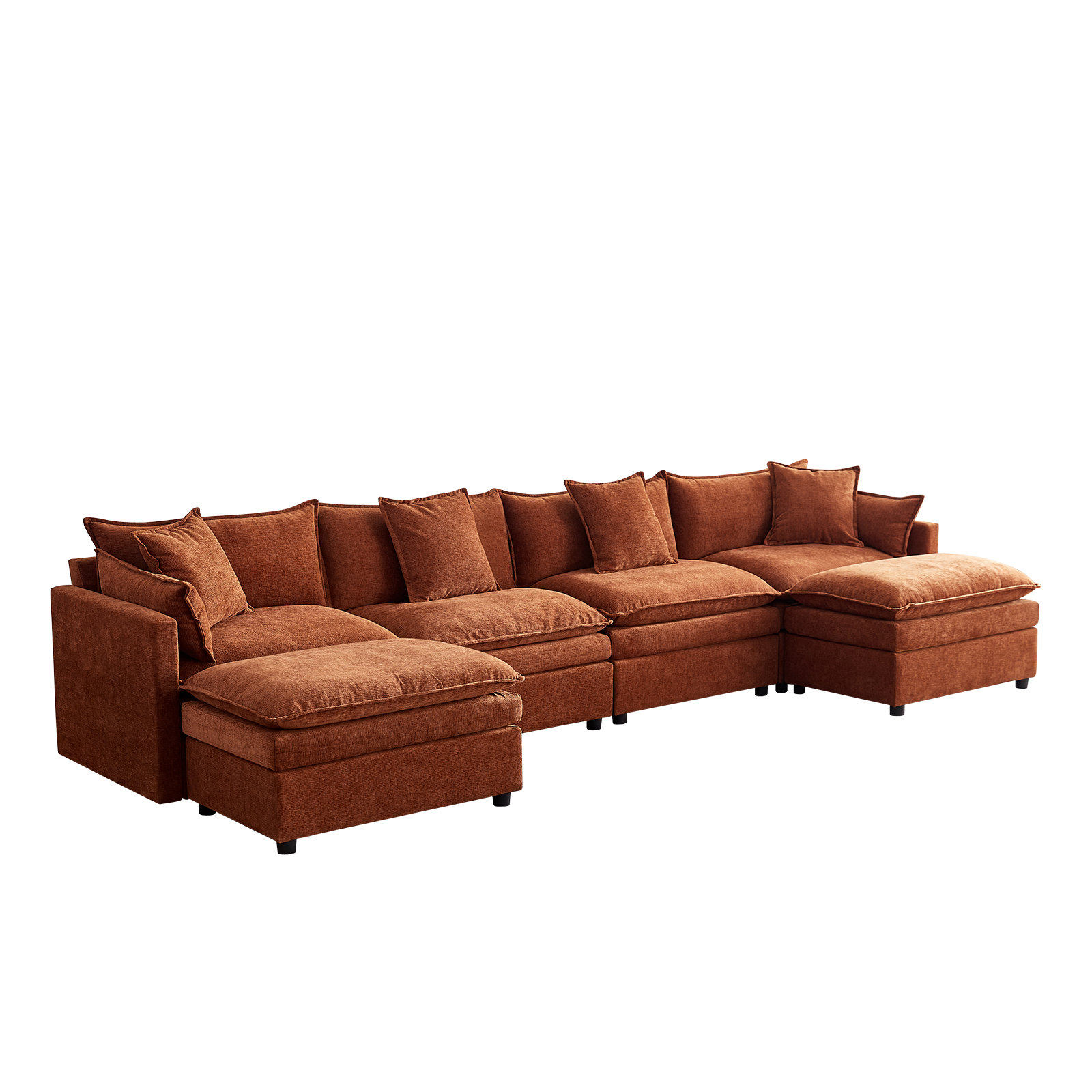 Latitude Run® Raventh 142.52" U-Shaped Sectional Sofa With Convertible Chaise | Wayfair
